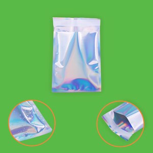 C162- Shiny Silver Holographic Packaging Self-adhesive Shipping Mailer ...