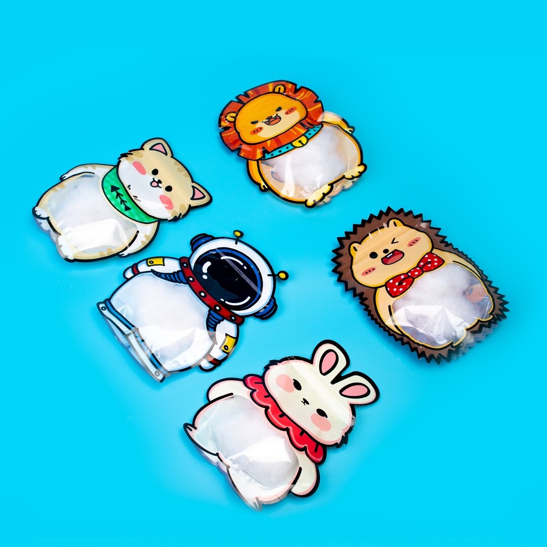 C326- Pack of 100 Die Cut Favor Animal Astronaut Designed Packaging ...