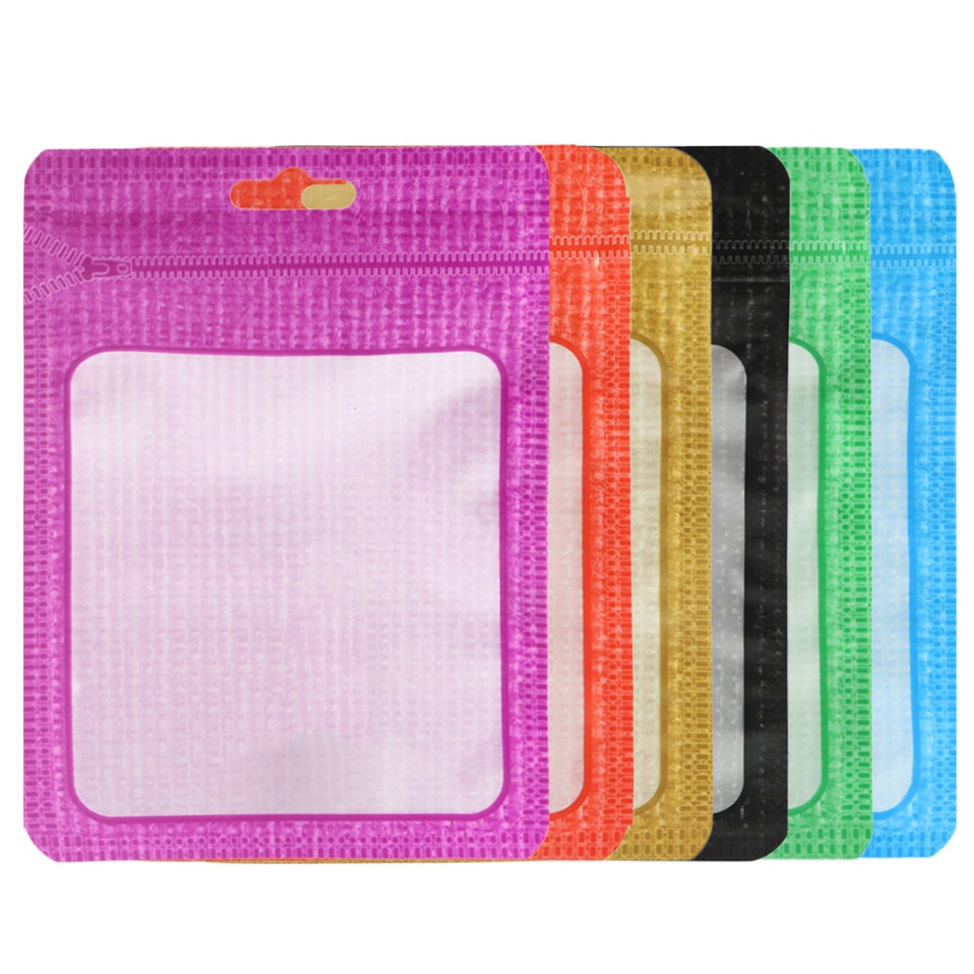 C242- Pack of 100 Translucent Front W/ Color Border & Back Material ...