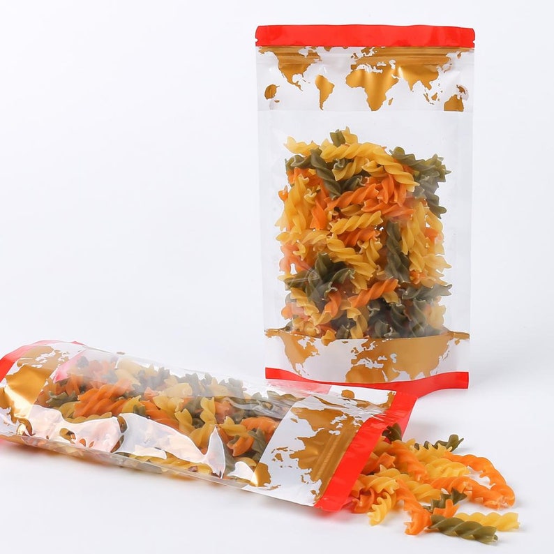 C373 Golden Map Designed Resealable Pouches With Double Sided - Etsy