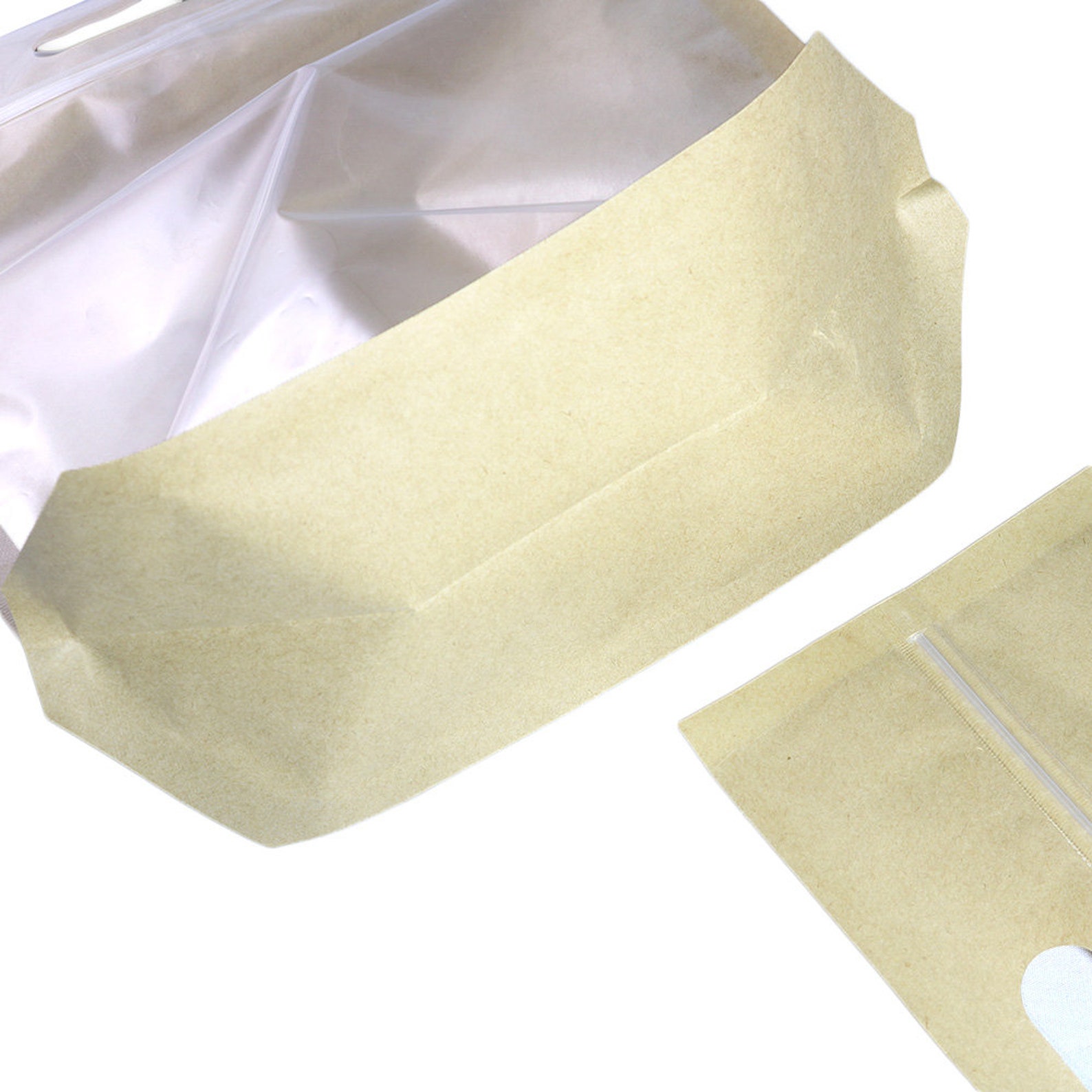 C360 - Pack of 100 7oz Clear Front With Brown Kraft Backing Fruit ...