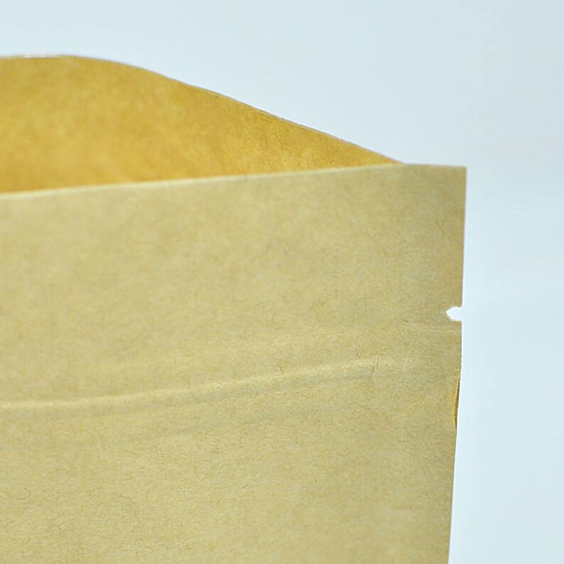 C318 Brown Kraft Paper Resealable Zipper Seal Stand up Bags - Etsy