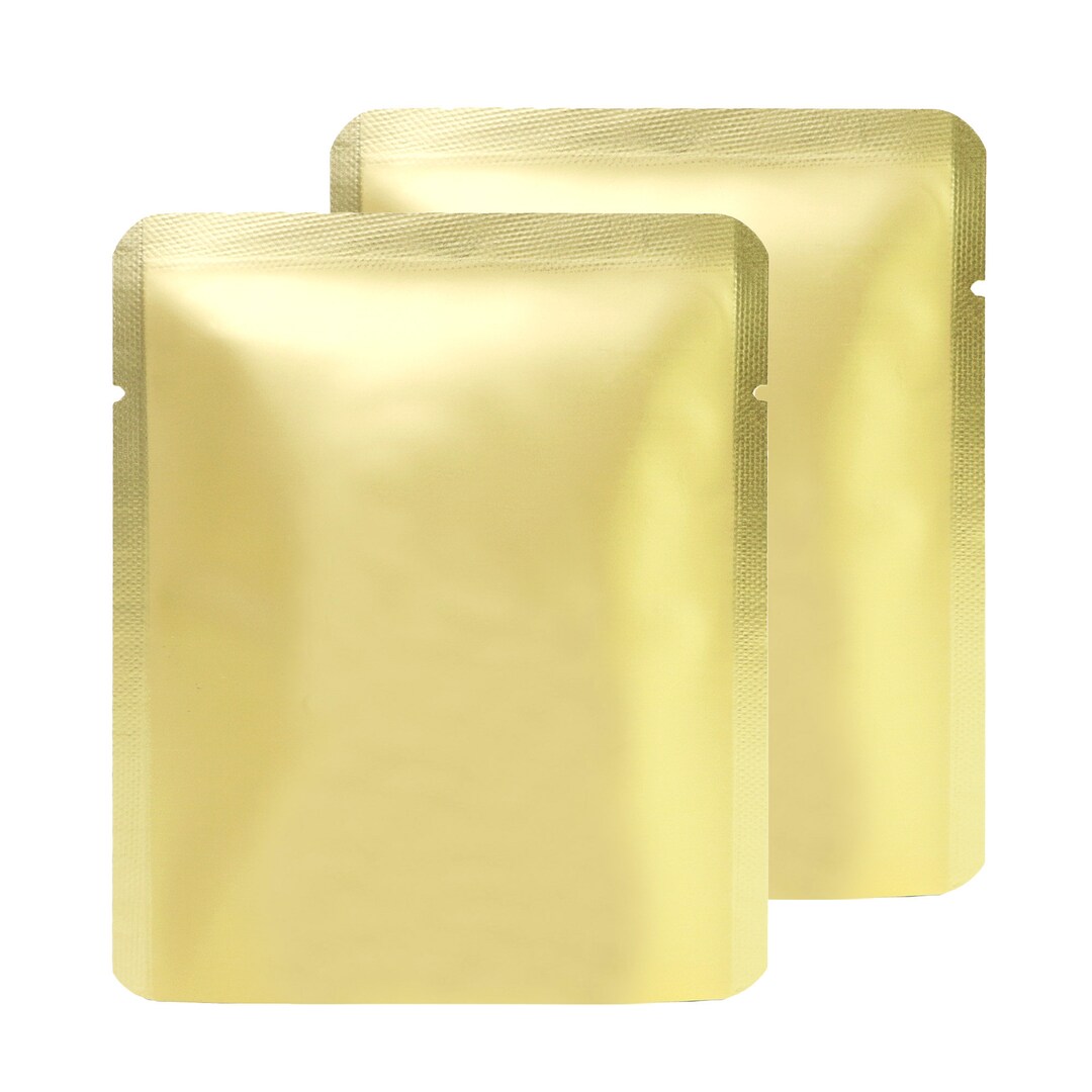 C119-10 - QQ Studio Gold Packaging Pouches, Matte Gold Foil Bags, Heat ...