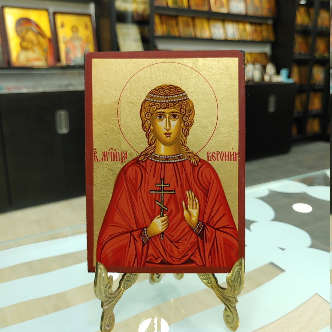 Christian Icon of Saint Veronica Orthodox Handmade Icon - Etsy
