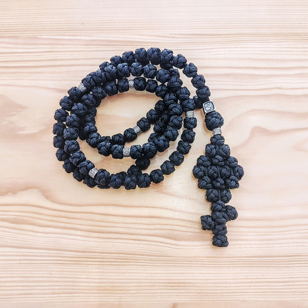 Christian Paracord Prayer Rope Komboskini 100 Knots With Sterling ...