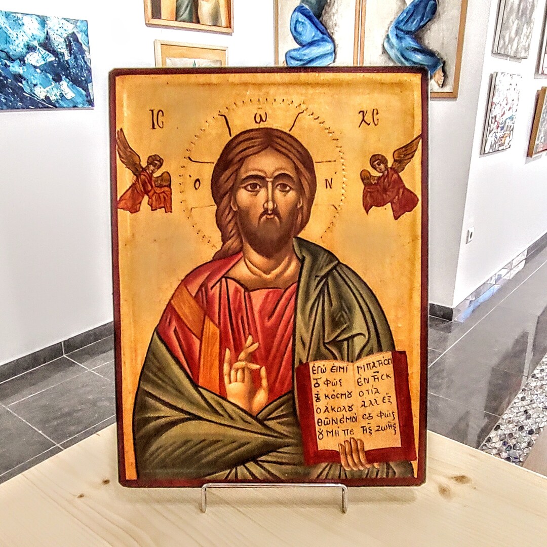 Jesus Christ Icon, Handpainted Icon, Orthodox Icon, Handmade Icon ...