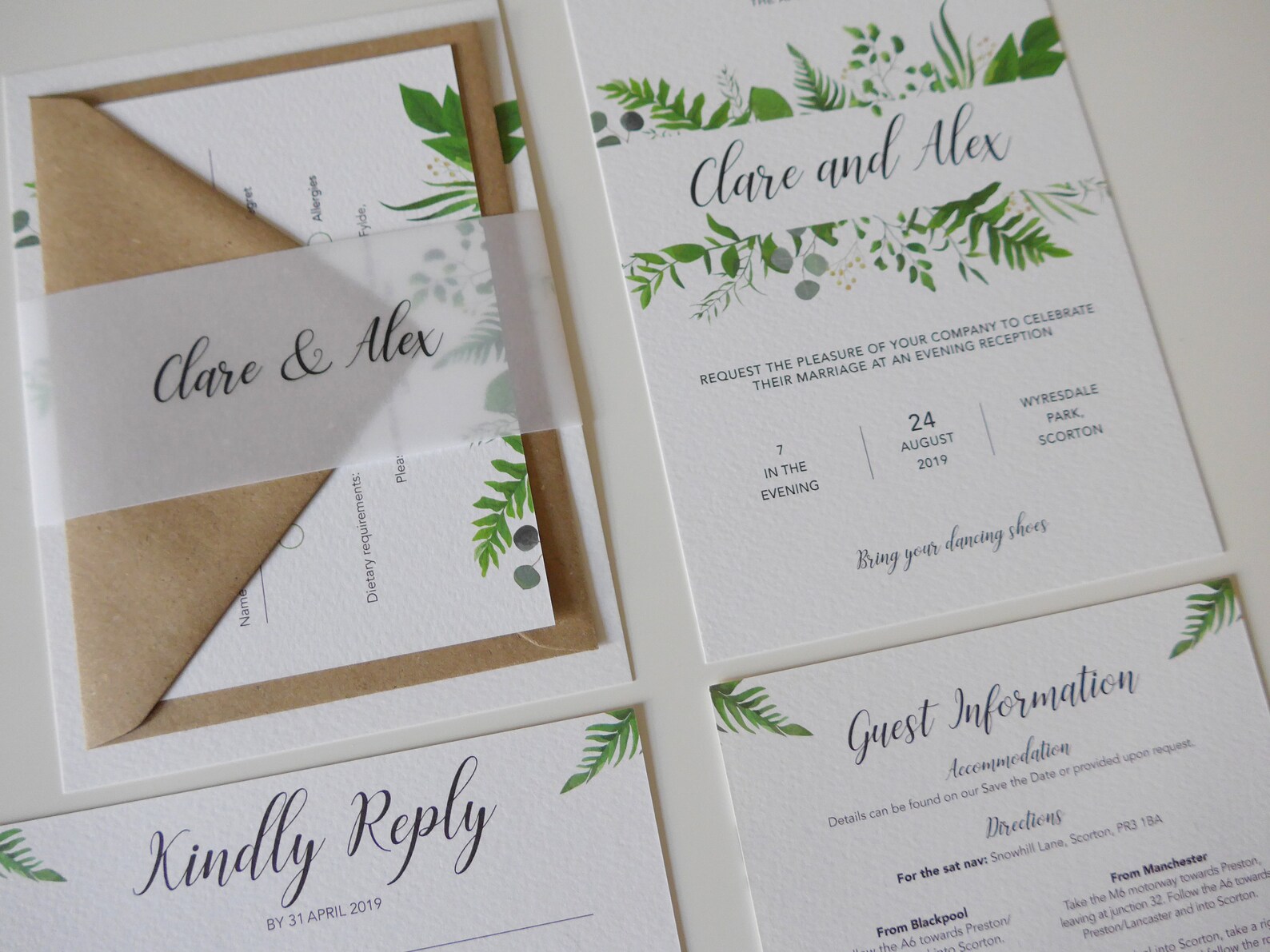 Rustic Wedding Invitation Set Wedding Invite Bundle RSVP - Etsy UK