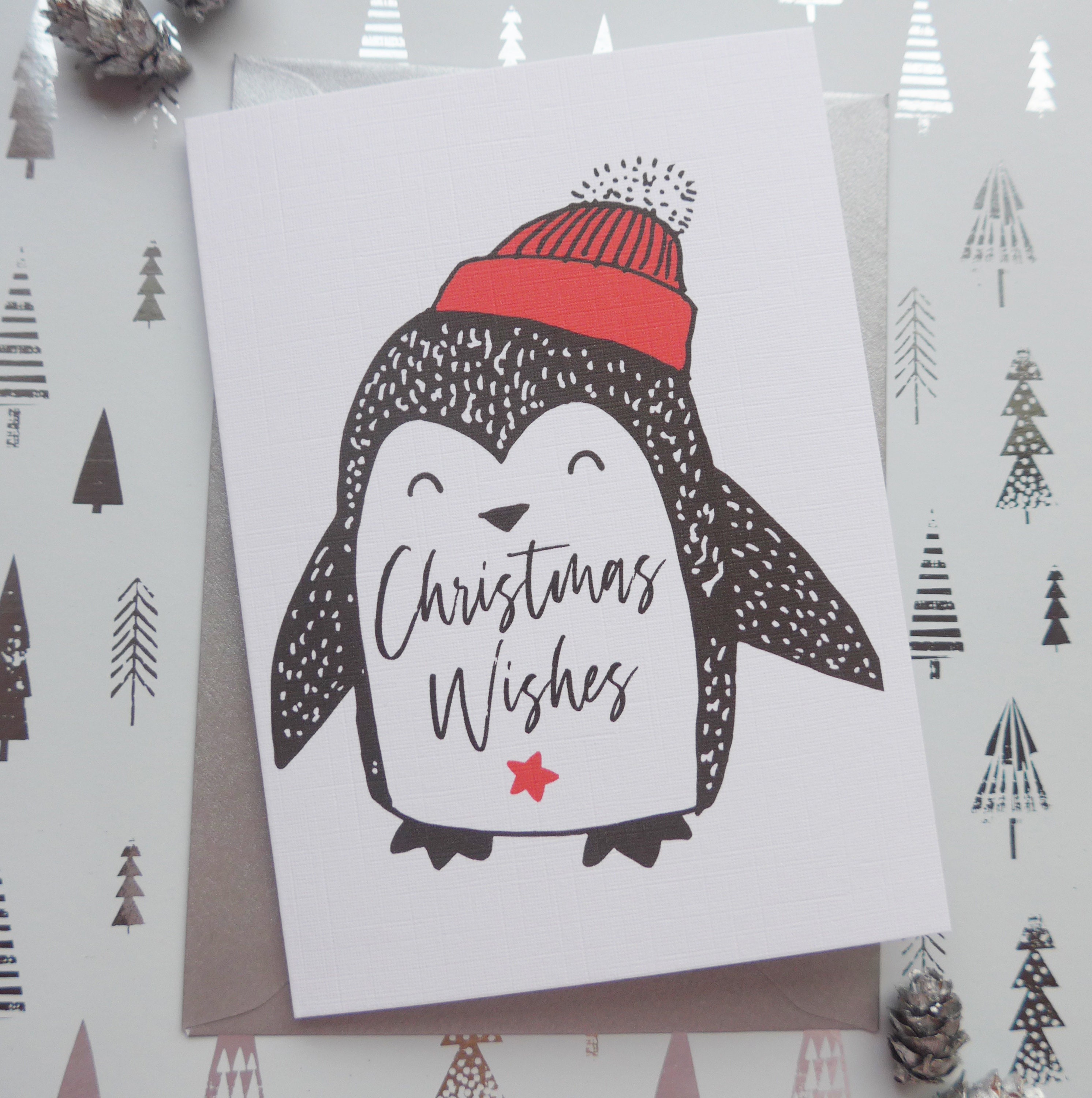 Penguin Christmas Cards Cute Christmas Card Set Animal - Etsy UK