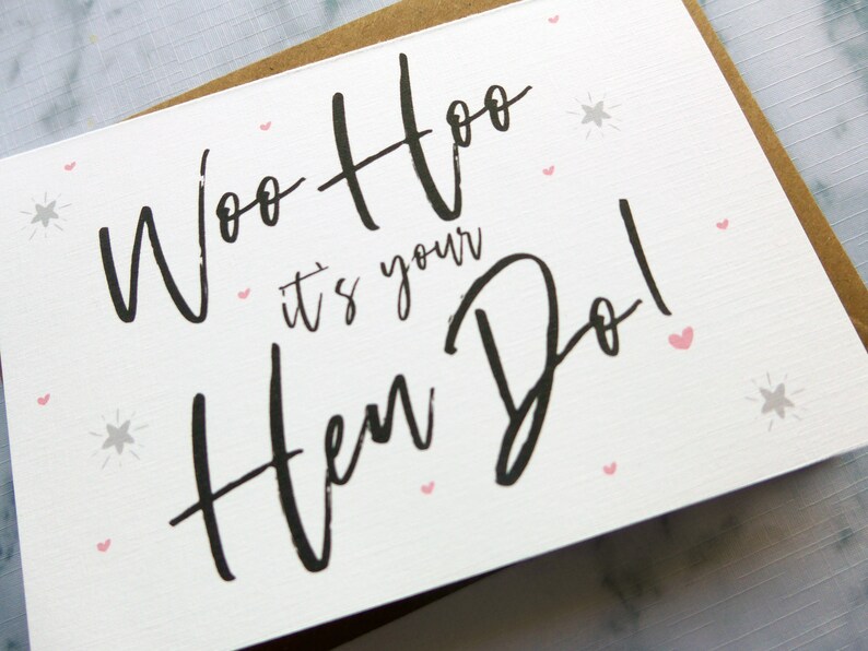 Hen Party Card Woo Hoo It's Your Hen Do Card Bride to Be - Etsy UK