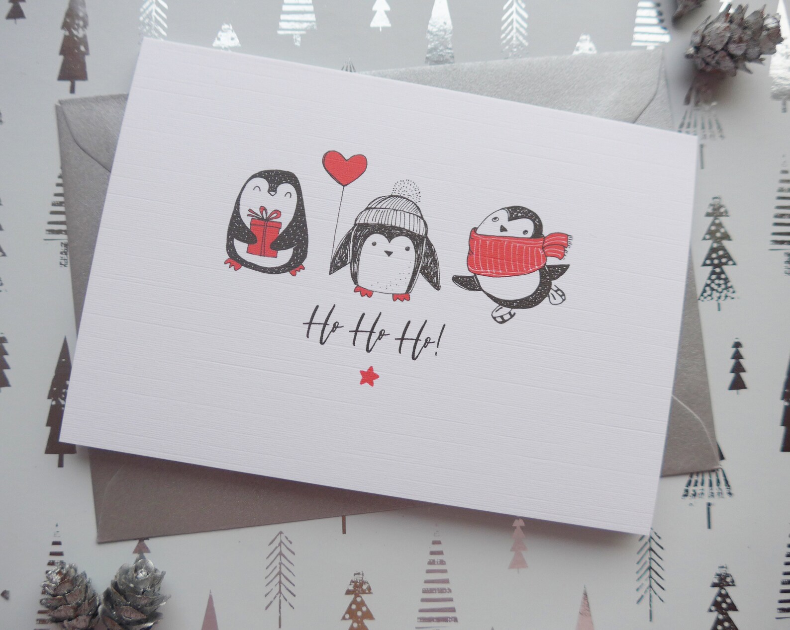 Penguin Christmas Cards Cute Christmas Card Set Animal - Etsy UK