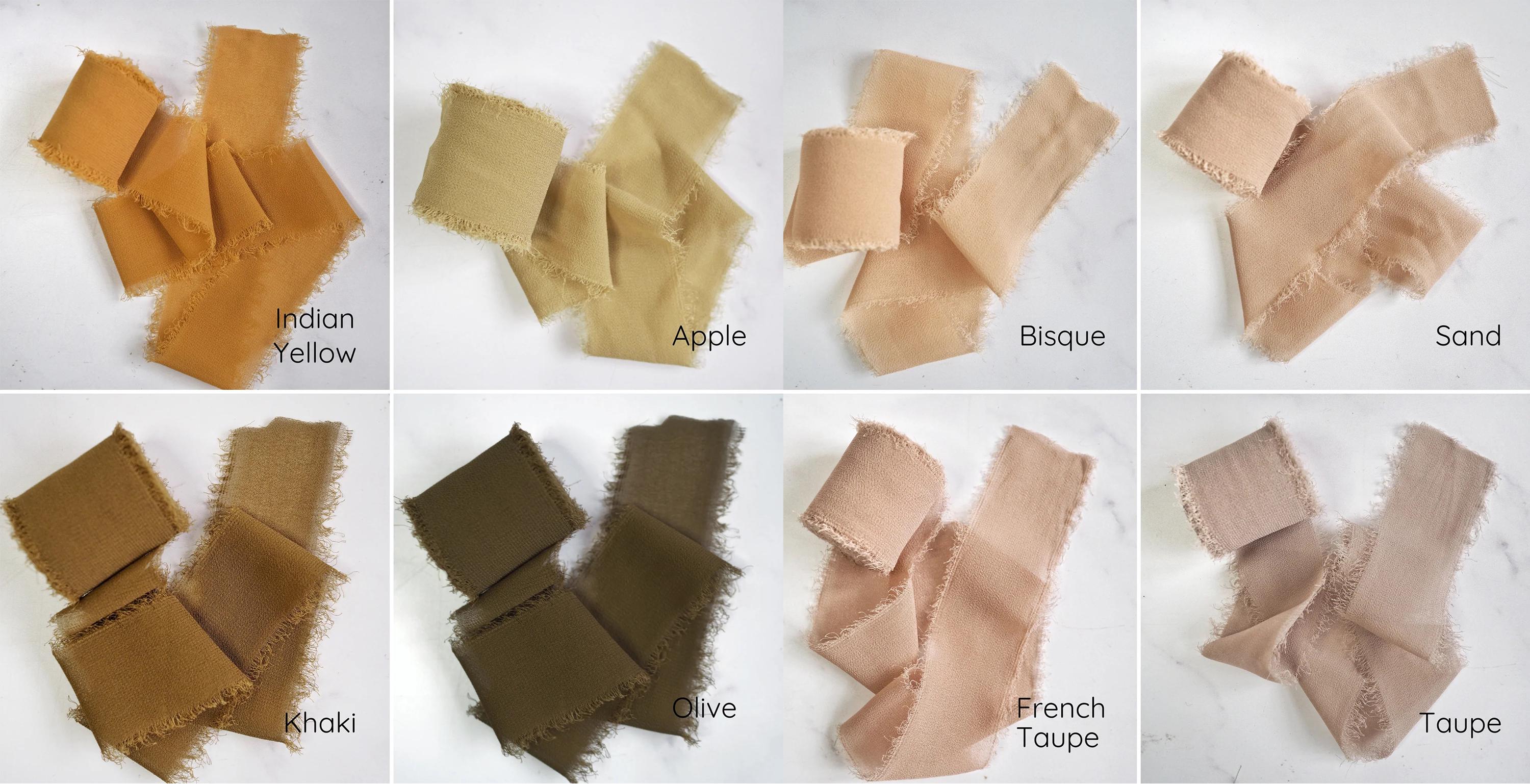 Chiffon Ribbon Place Cards, Frayed Edge Chiffon Ribbon Place Cards ...