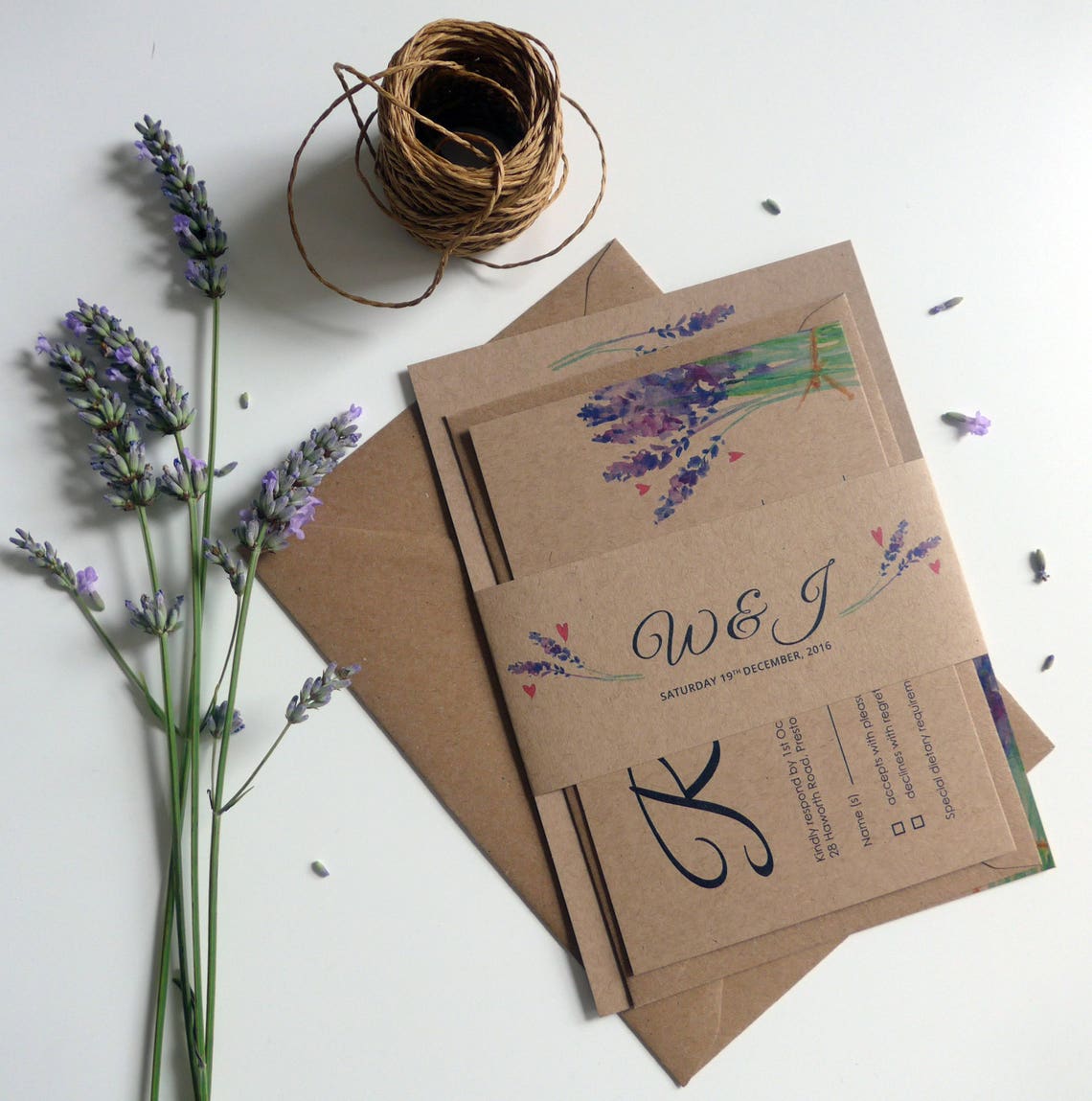 Rustic Wedding Invitation Set Wedding Invite Bundle RSVP - Etsy UK