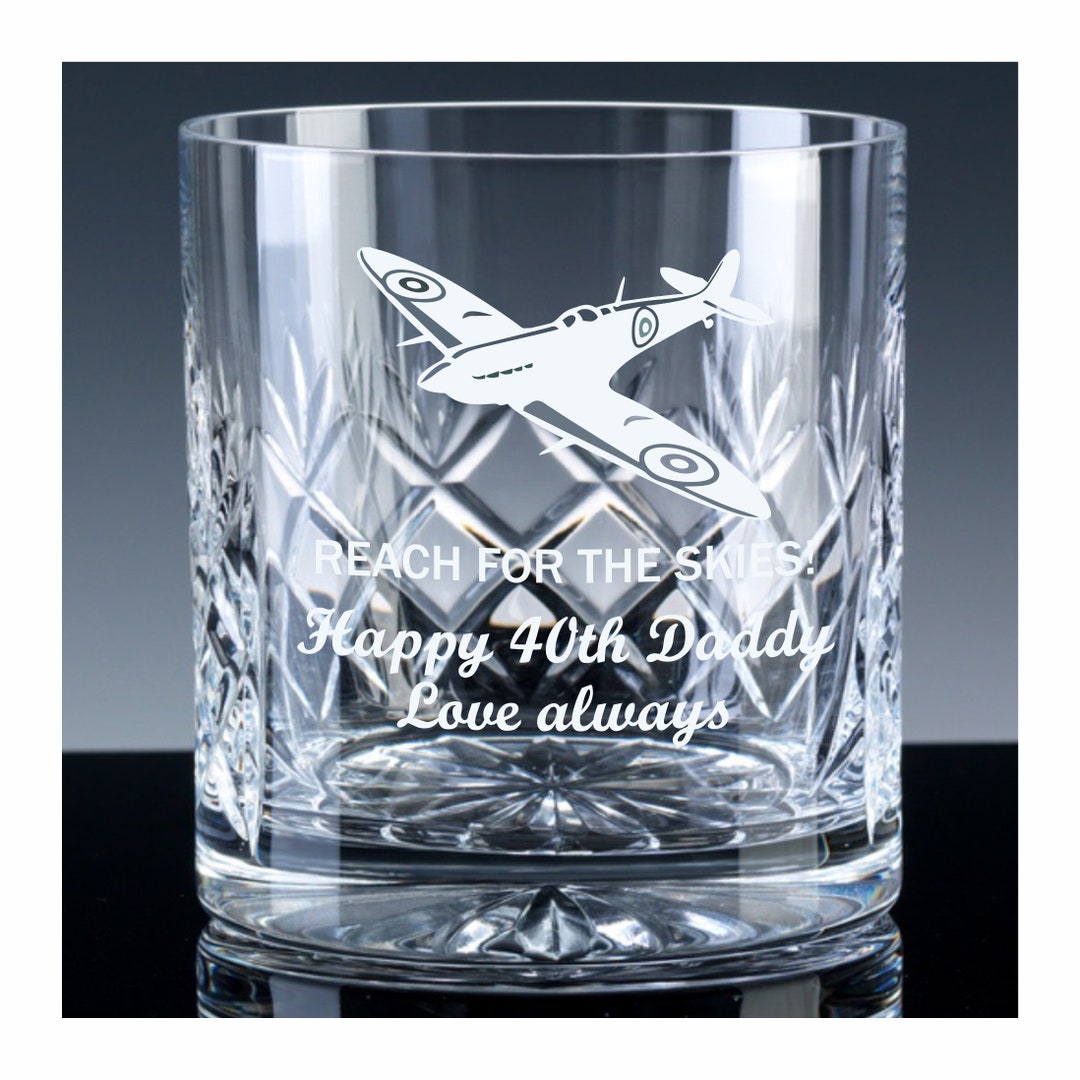 Spitfire Personalised Lead Crystal Whisky Glass - Etsy