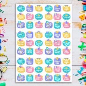 Teacher Reward Stickers Pack 001 Stickers Sheet X45 - Etsy
