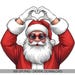 Santa Love Heart Hands PNG: Christmas T-shirt Print (digital Download ...
