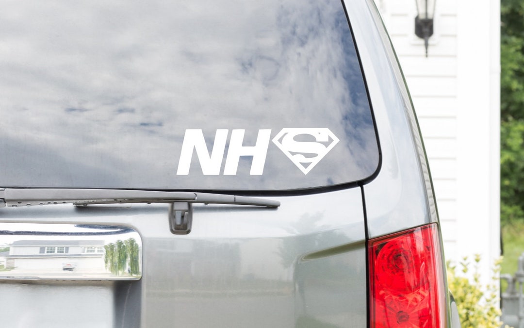 NHS Super Hero Car Sticker/decal | NHS Worker | NHS Car Sticker | Thank ...
