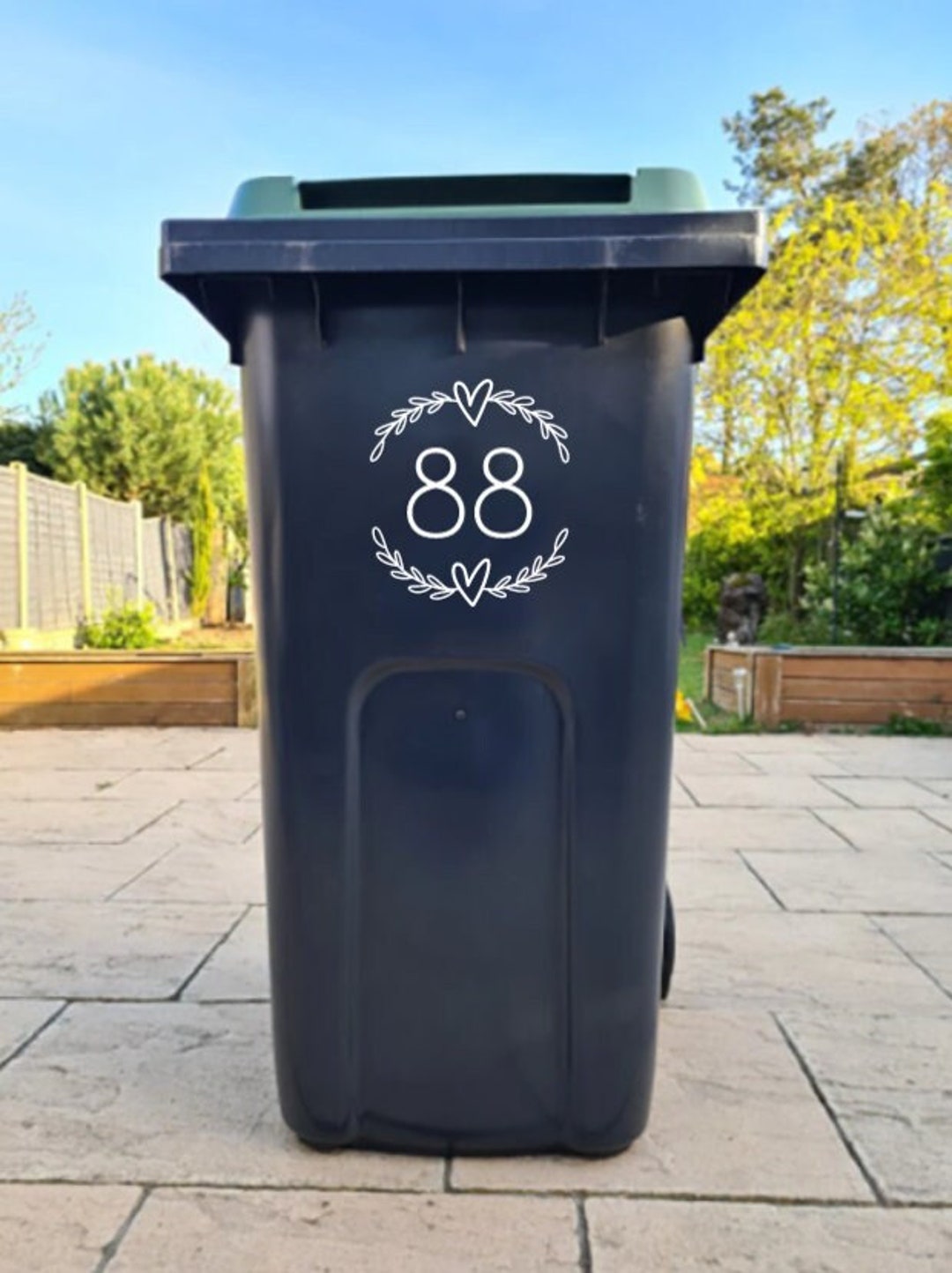 Custom Wheelie Bin Sticker-decal | Sticker for Bin | Address Sticker ...
