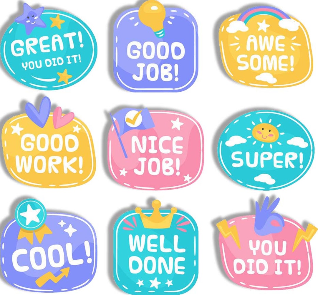 Teacher Reward Stickers Pack 001 Stickers Sheet X45 - Etsy