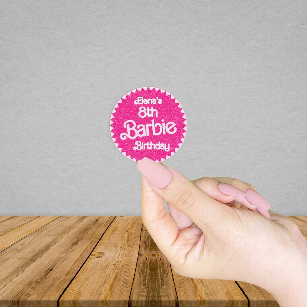 Personalised Birthday Stickers Sheet X20 Pink Party - Etsy