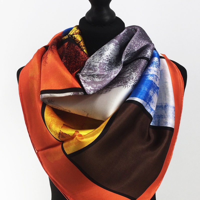 Square Silk Scarf - Etsy