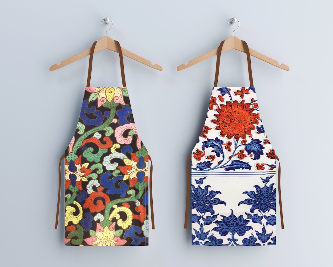 Apron, Chinoiserie Gifts, Japanese Apron, Chinoiserie, Women Aprons ...
