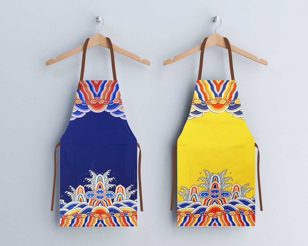 Apron, Chinoiserie, Women Aprons, Mens Apron, Kitchen Apron, Chinese ...