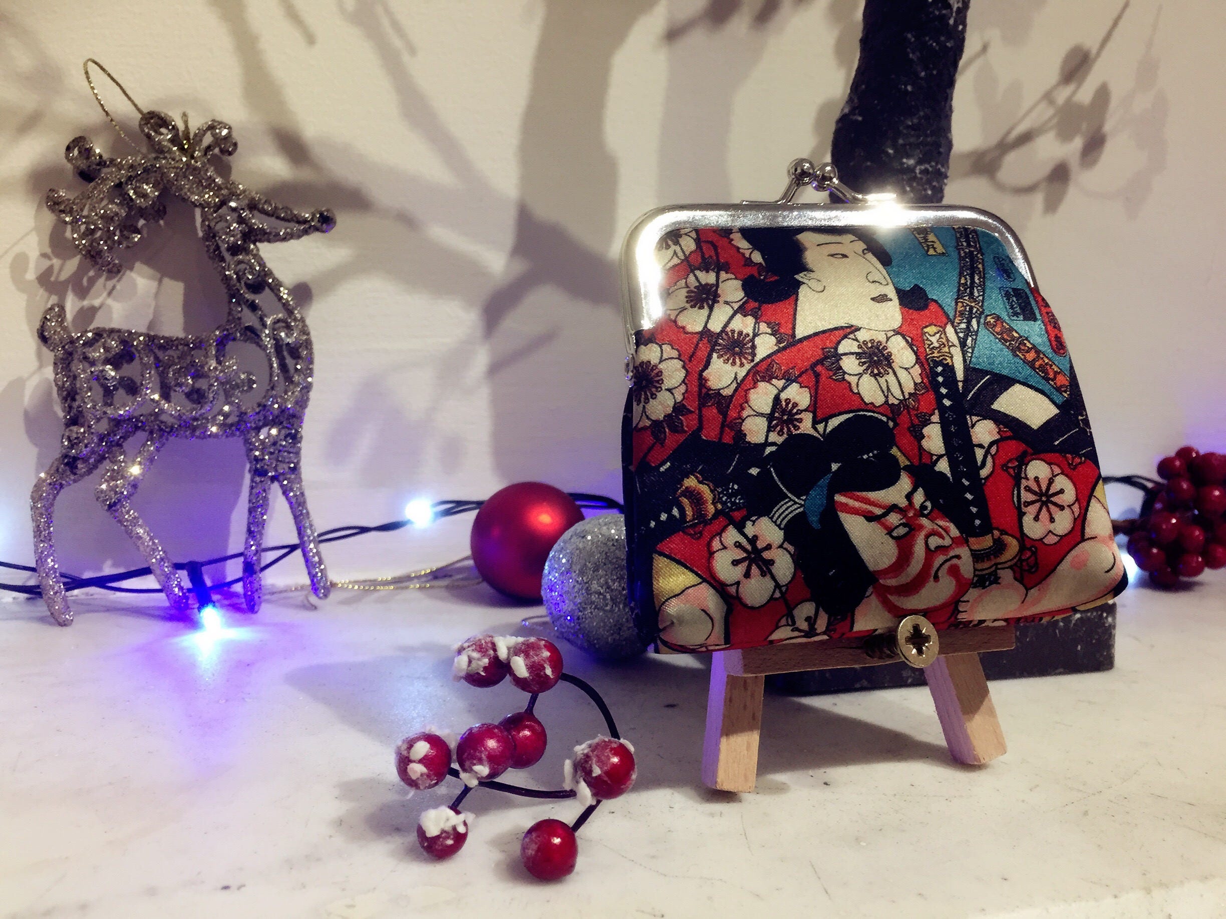 Ukiyo-e, Purse, Samurai, Japanese Gifts, Coin Purse, Kisslock Purse ...