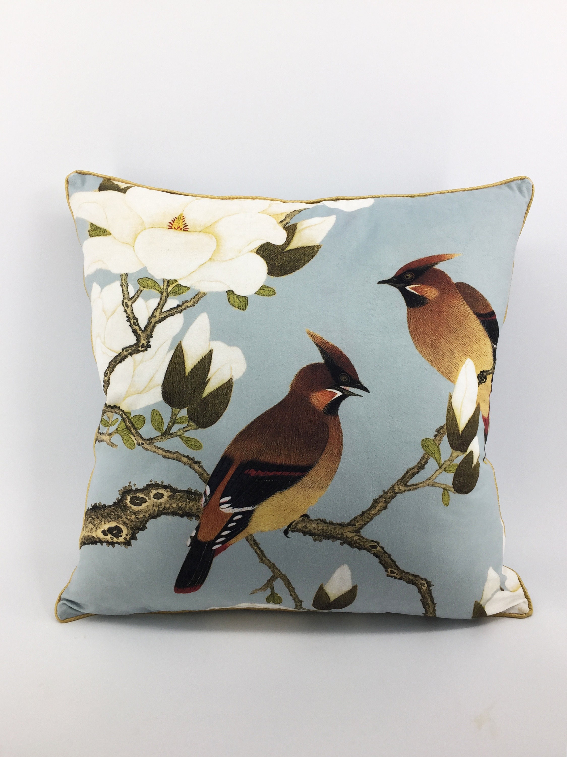 Cushion Cushion Cover Bird cushion Chinoiserie Silk | Etsy
