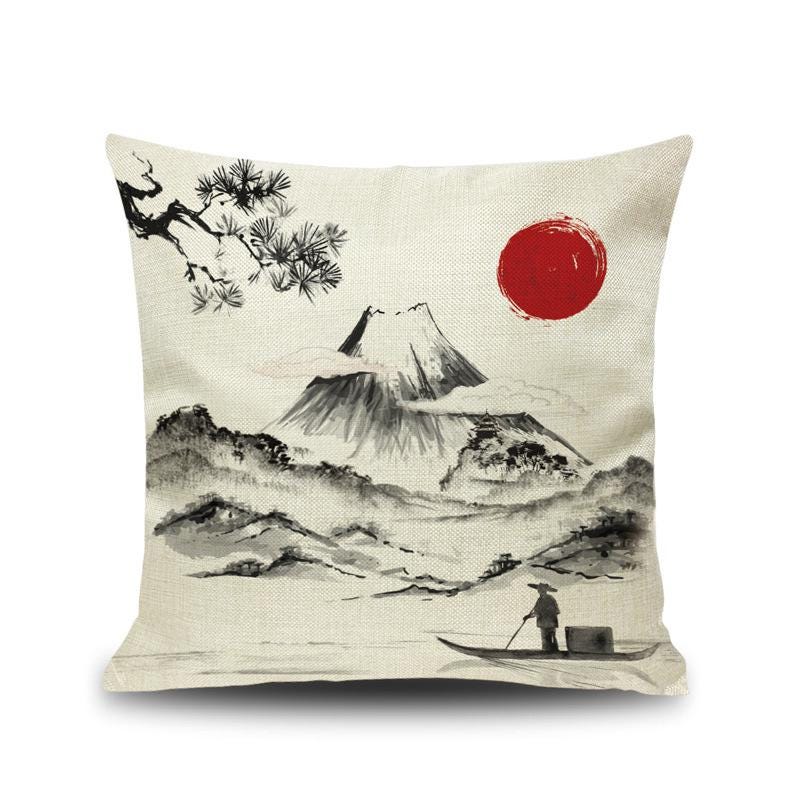Japanese Decorative Pillows, Chinoiserie Cushion Covers, Throw Pillows ...