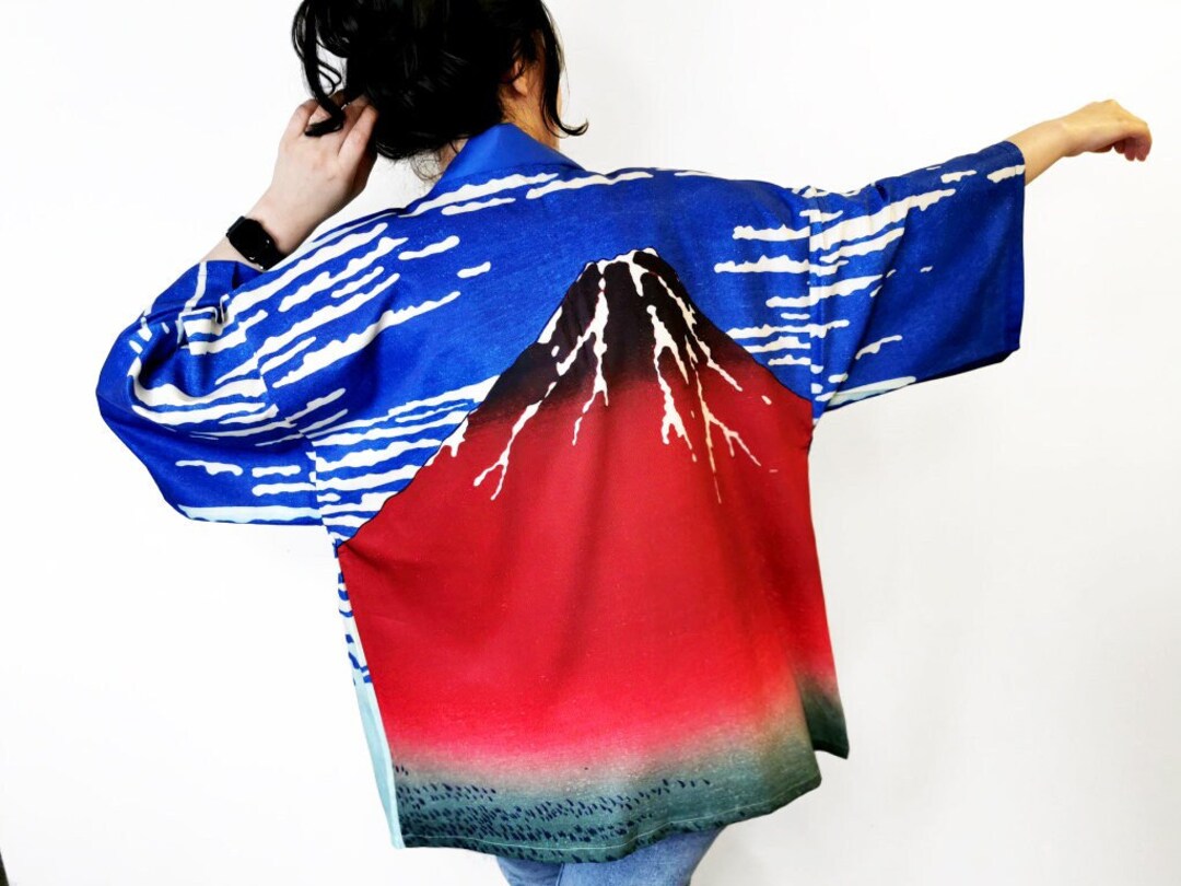 Kimono, Haori, Mount Fuji, Japanese Clothing, Kimono Jacket, Kimono ...