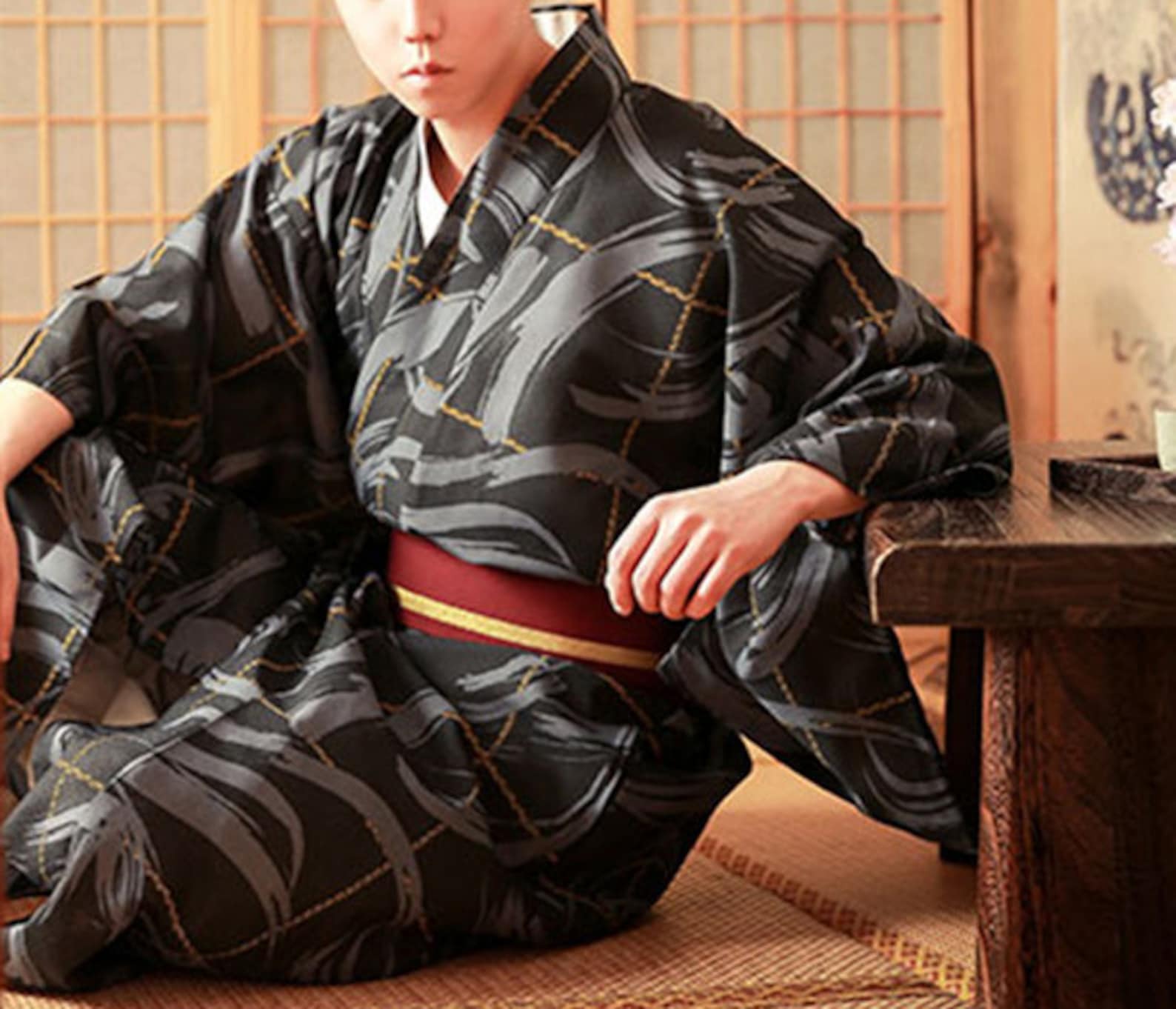 Kimono masculino / Yukata / Kimono / Kimono japonés / Kimono - Etsy México