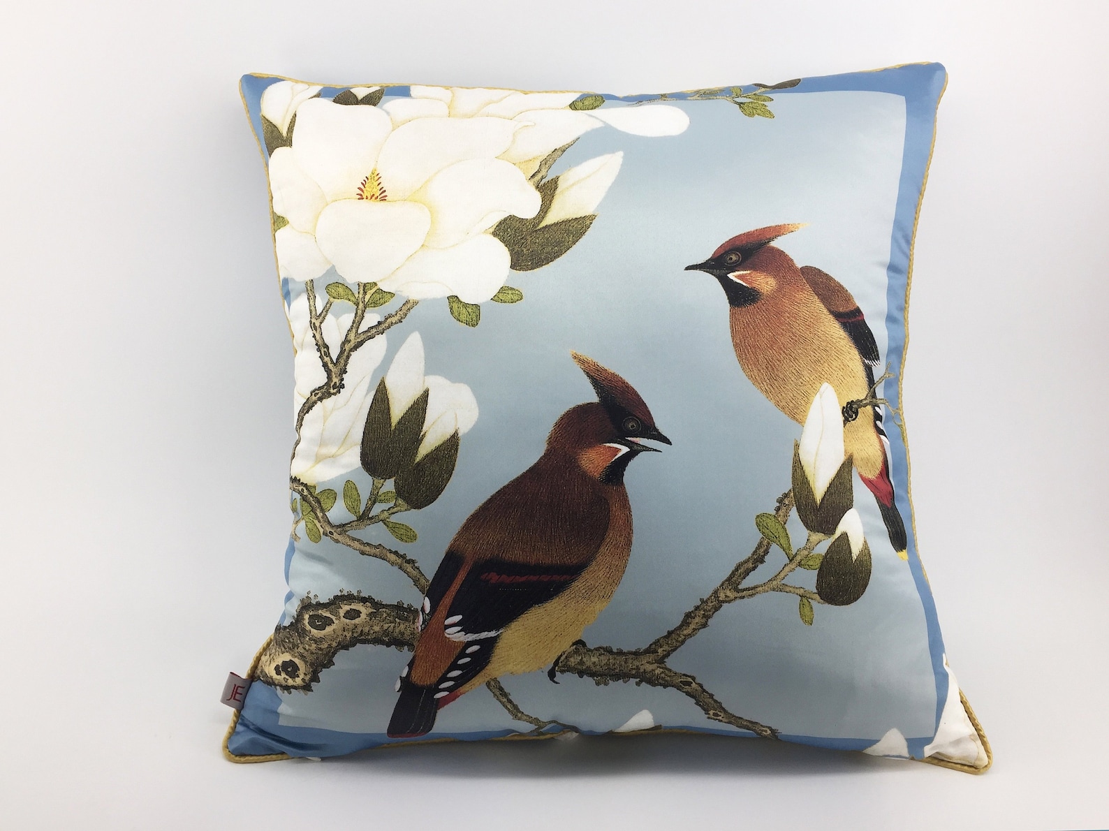 Cushion, Cushion Cover, Bird Cushion, Chinoiserie, Silk Cushion, Throw ...