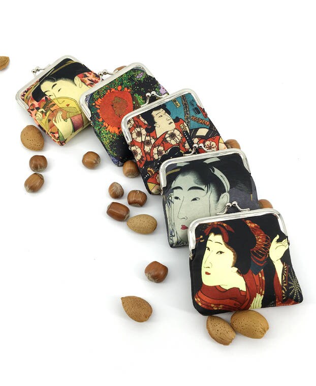 Ukiyo-e, Purse, Samurai, Japanese Gifts, Coin Purse, Kisslock Purse ...