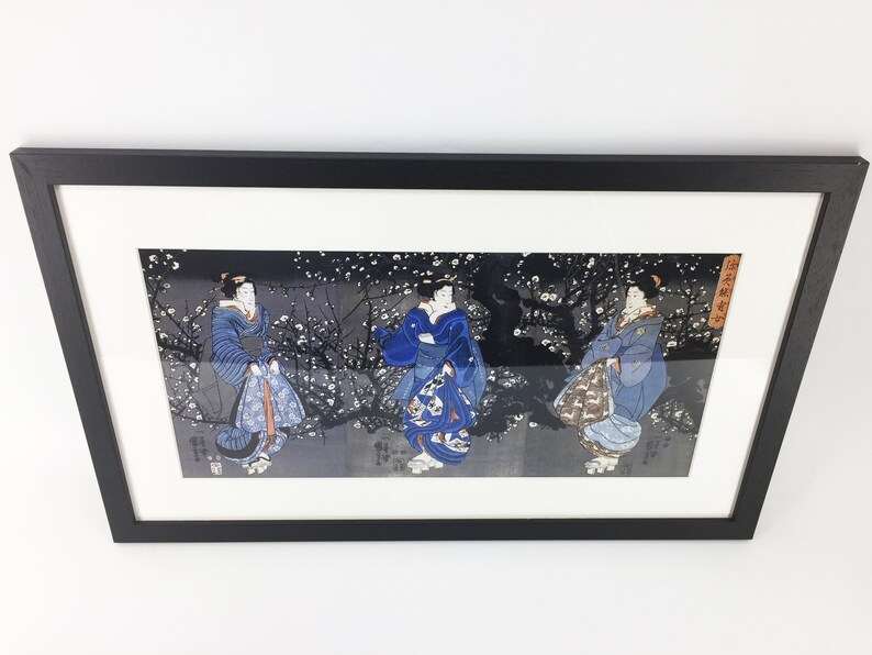 Japanese Art Japanese Painting Framed Art Geisha Wall Art | Etsy