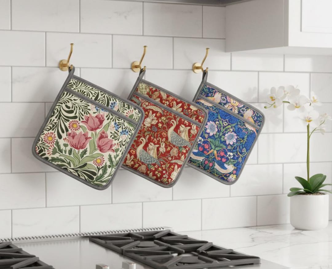 Pot Holder With Pocket, Heat Resistant Cotton Hot Pad, Insulated Oven ...