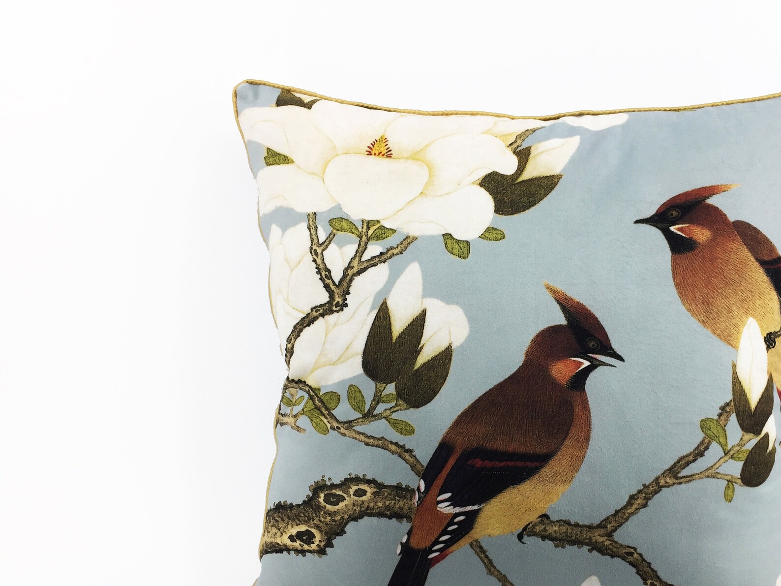 Cushion, Cushion Cover, Bird Cushion, Chinoiserie, Silk Cushion, Throw ...