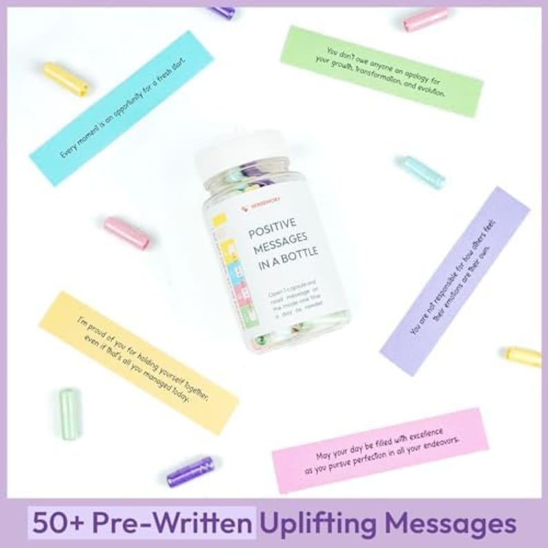 Positive Messages in a Bottle - 50 Pre-written Stress Relief, Positive ...
