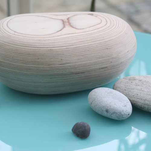 Extra Large Pebble Urn Wooden Handcrafted Unique-a - Etsy