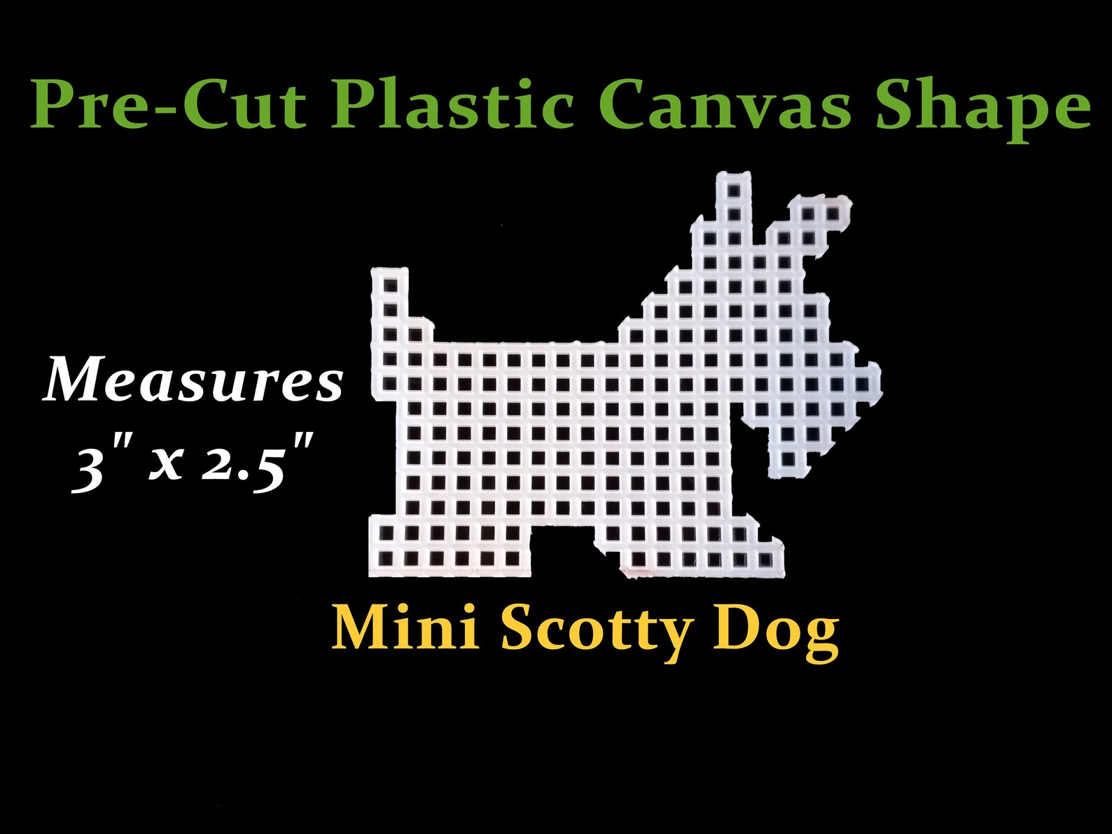 Mini SCOTTY DOG Pre-cut PLASTIC Canvas Shape Dog Pet Animal - Etsy