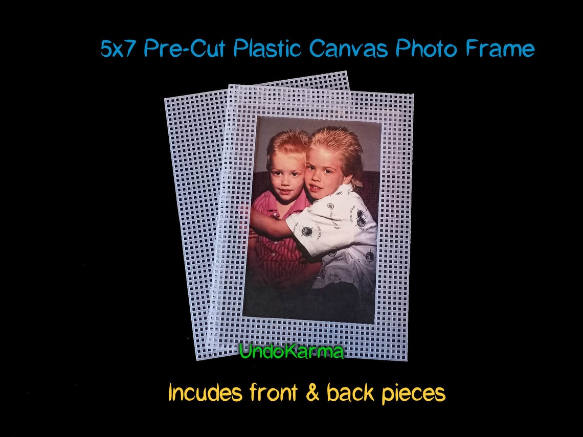 5x7 Plastic Canvas FRAME Pre-cut Shape PHOTO Picture Mount - Etsy