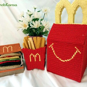 HAPPY BOX Meal Plastic Canvas Pattern Fun Purse Tissue Box Storage Box ...