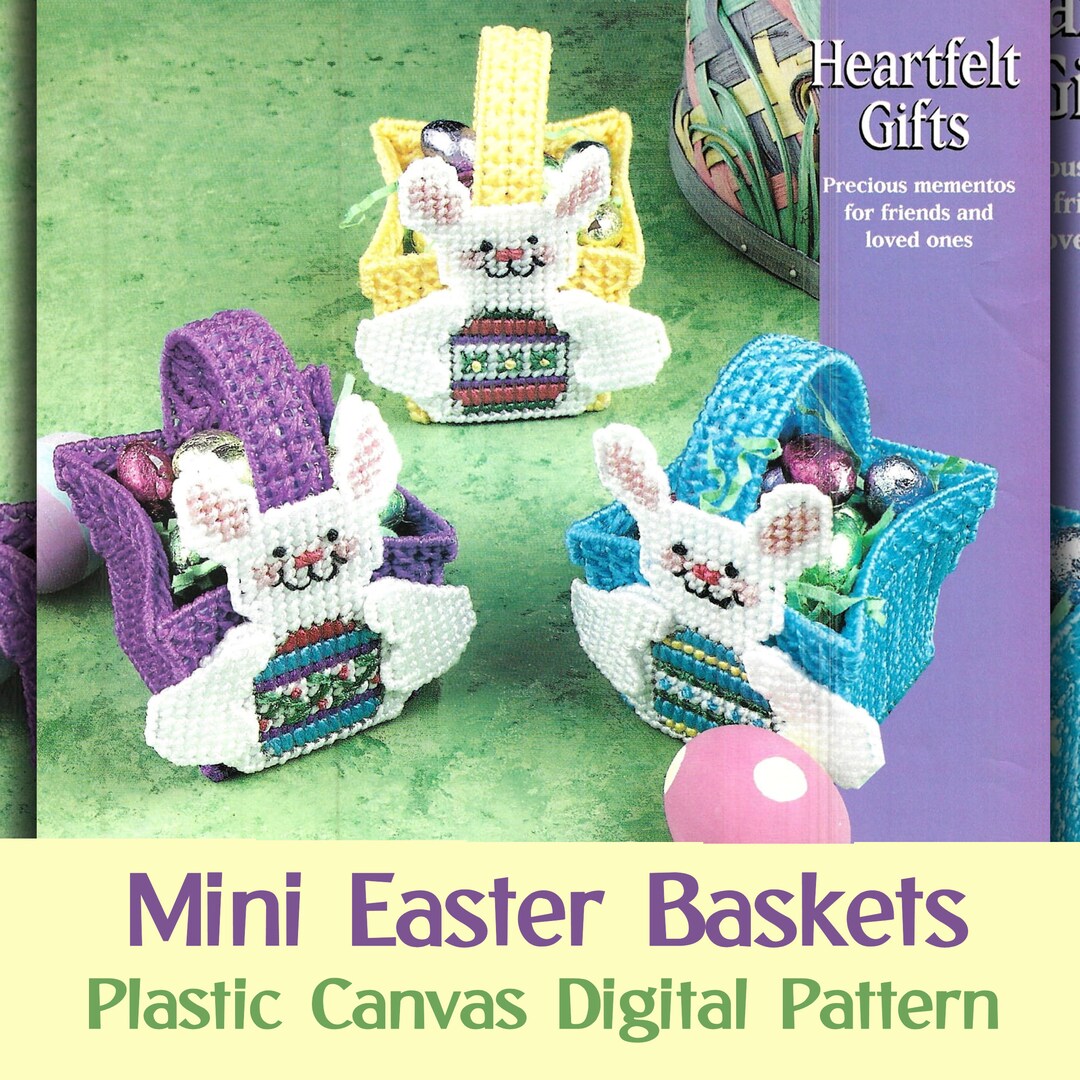 Mini EASTER BASKET Plastic Canvas Pattern Instant Digital Download PDF ...