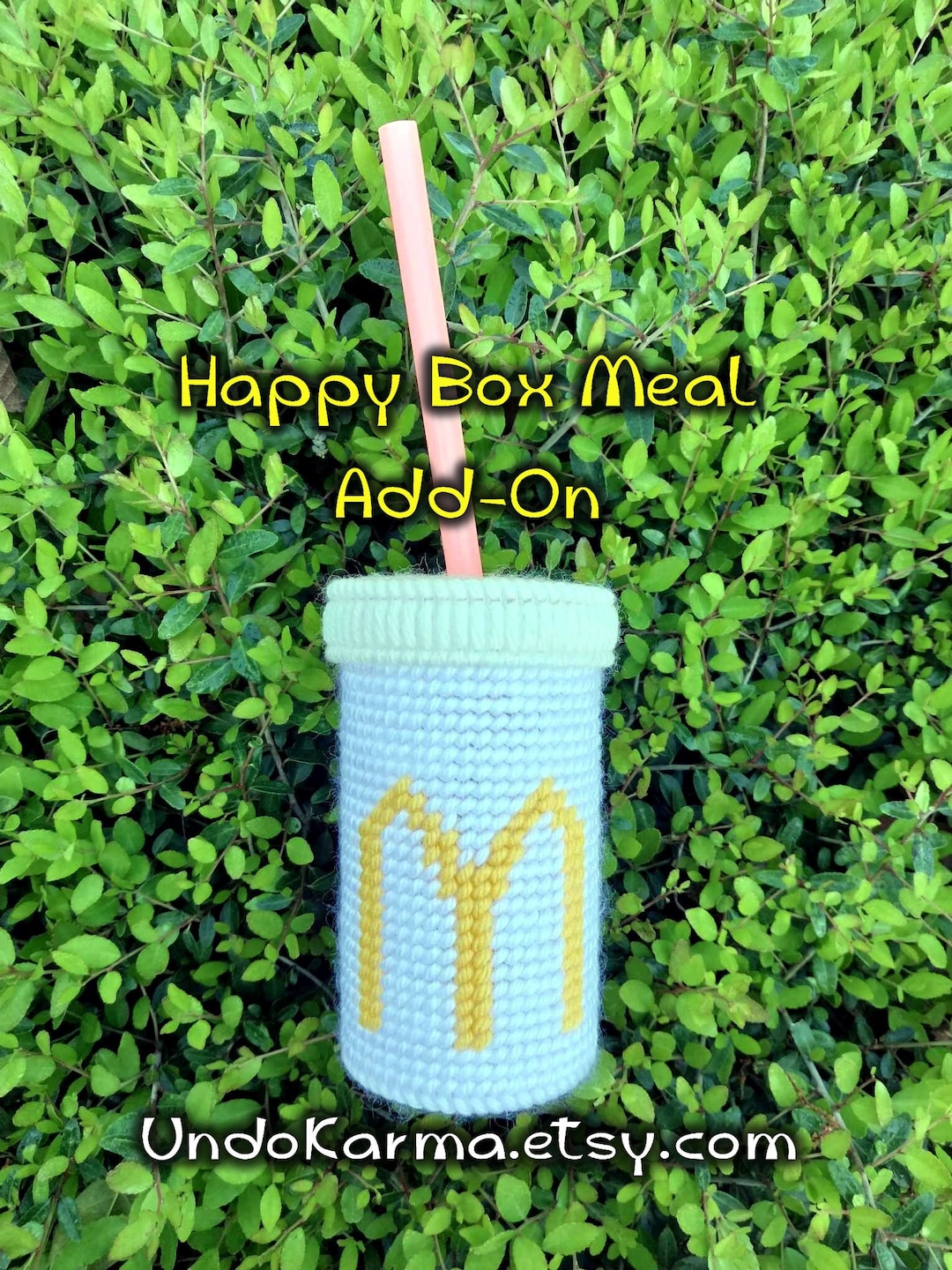 DRINK CUP Plastic Canvas Pattern Add on for HAPPY Box Meal Set Fun ...