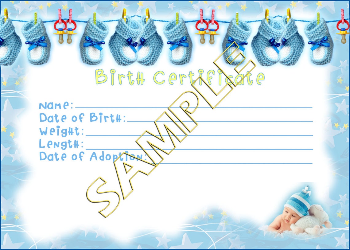 HAPPY Baby Boy Reborn Baby Doll Birth Certificate Instant - Etsy