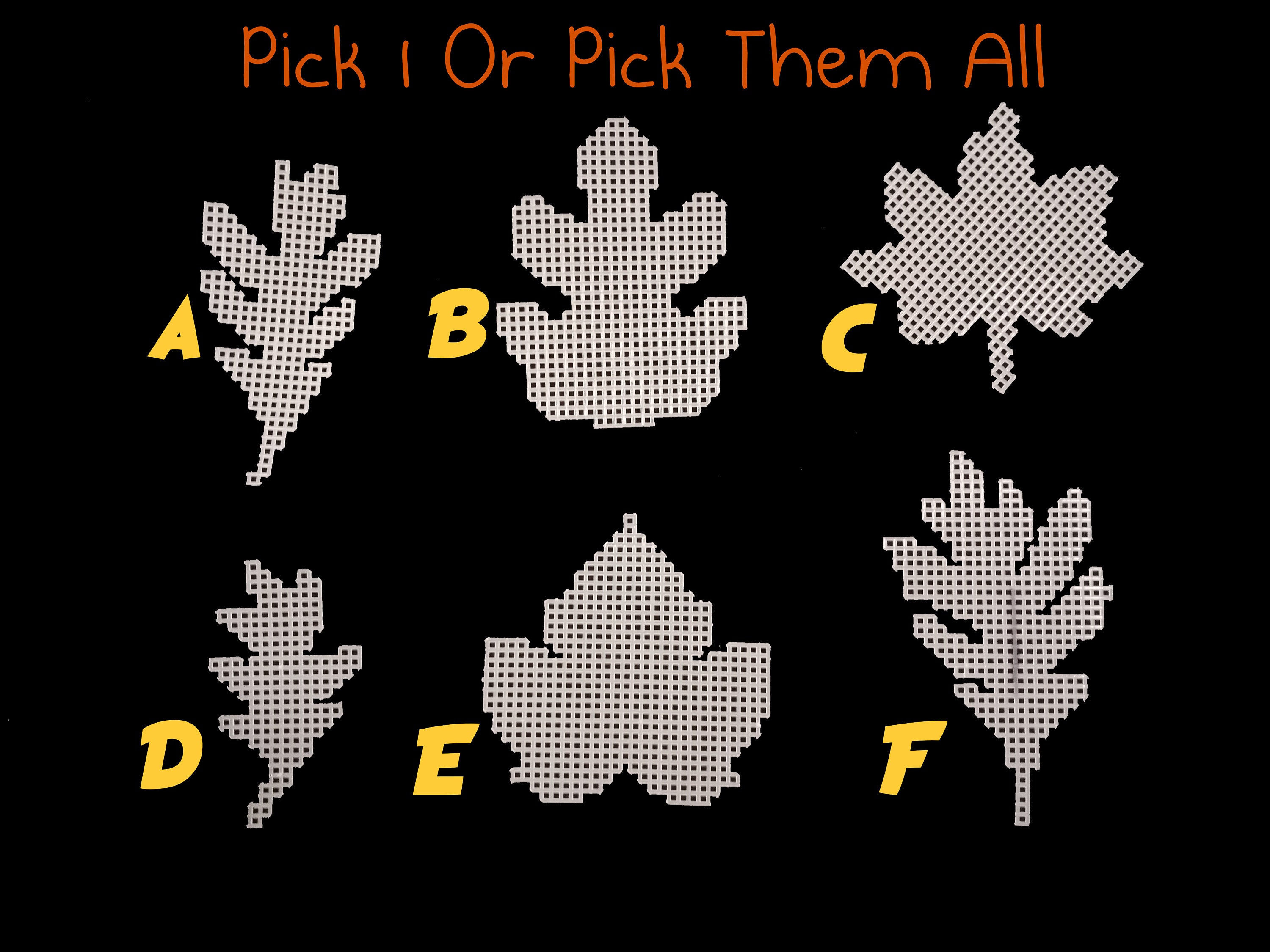 AUTUMN LEAVES Pre-Cut Plastic Canvas Shapes Magnets Plant - Etsy 日本