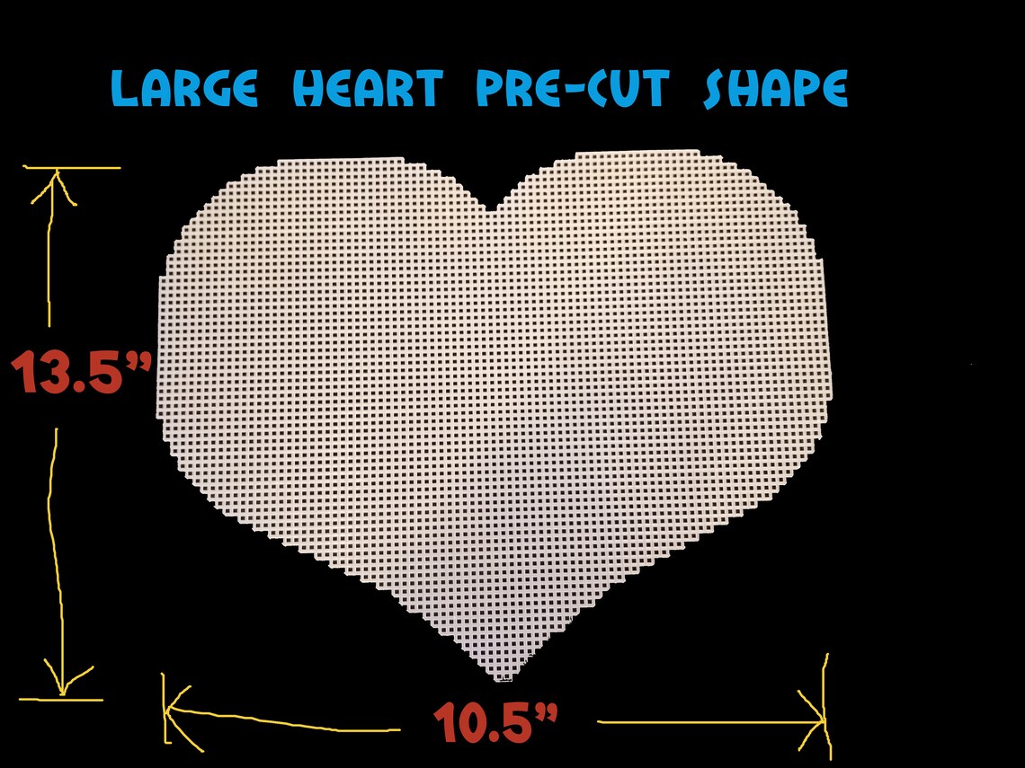 VALENTINE Heart LOVE Pre-cut Plastic Canvas Shape LARGE Wall Door Art ...
