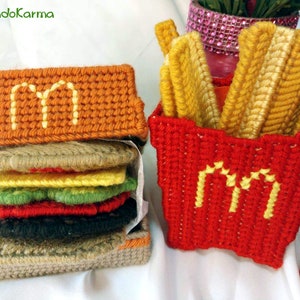 HAPPY BOX Meal Plastic Canvas Pattern Fun Purse Tissue Box Storage Box ...