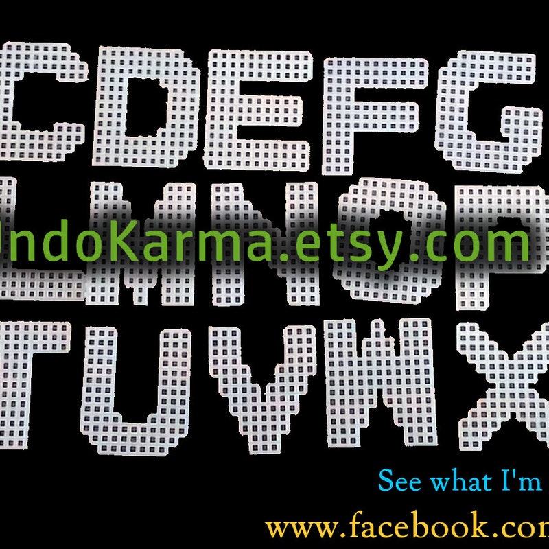 Plastic Canvas Alphabet Letters - Etsy