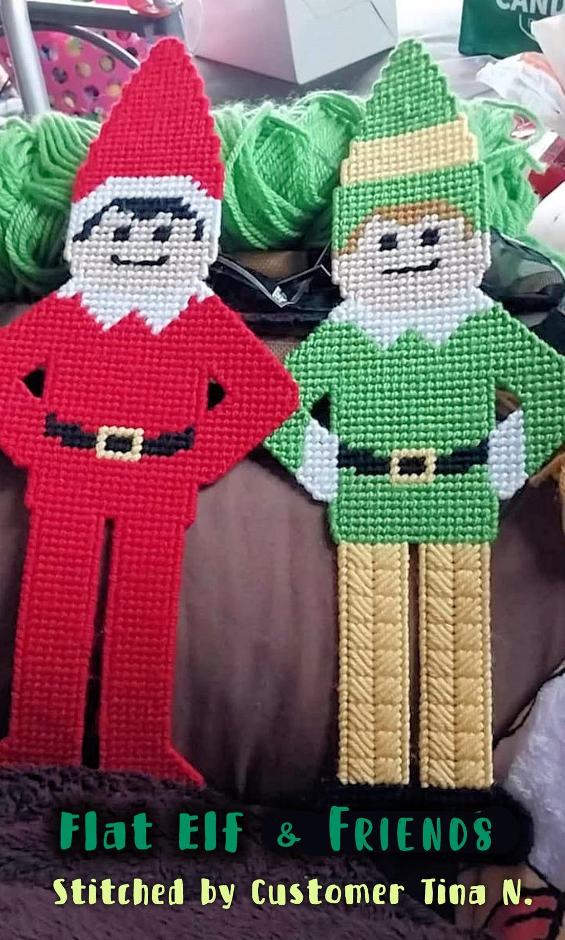 Flat Elf Plastic Canvas Shape, Christmas Decor Cutout - Etsy