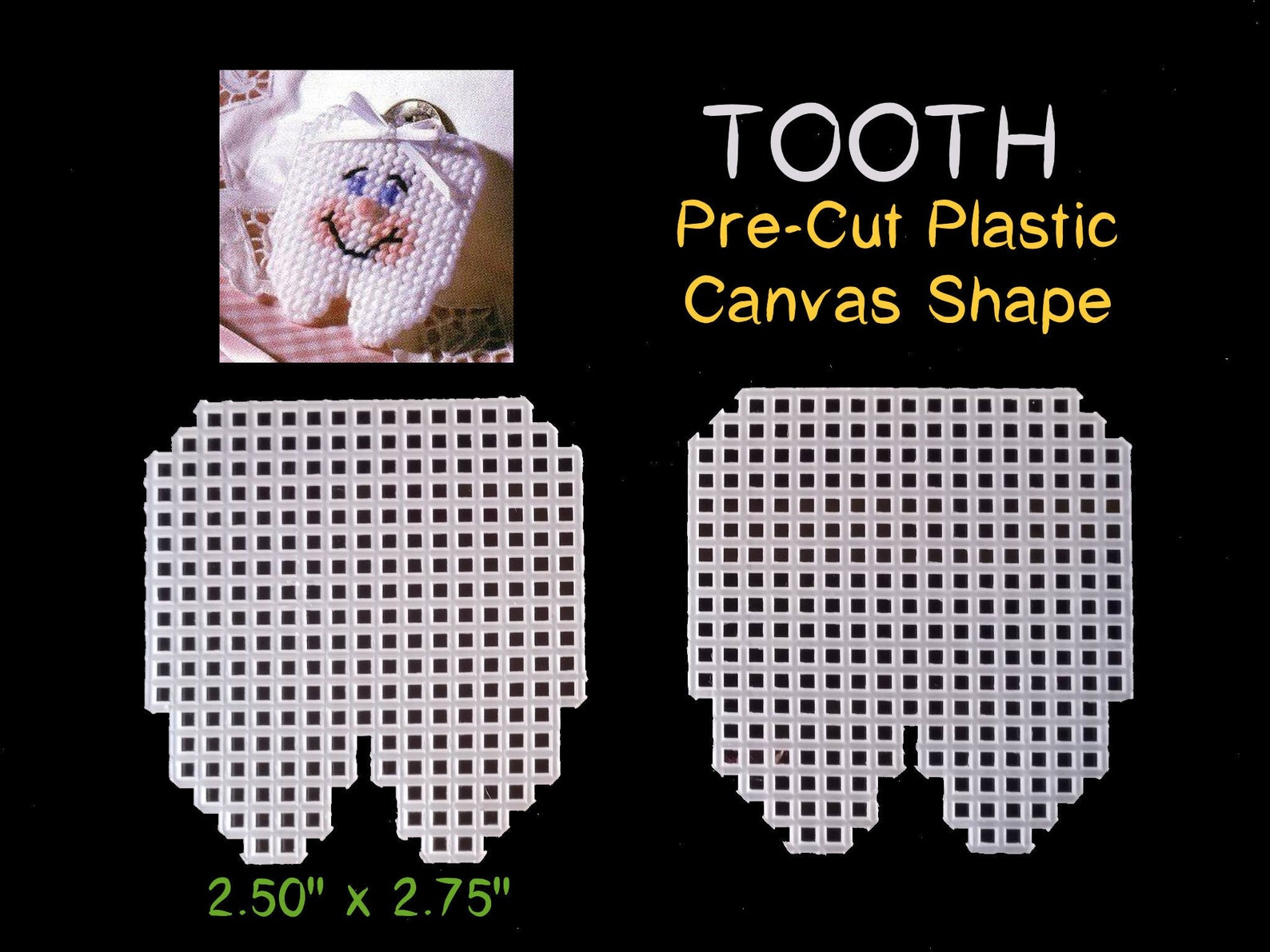 TOOTH Pre-cut Plastic Canvas Shape TOOTH FAIRY Molar Childs - Etsy